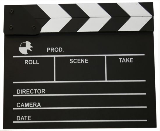 Claqueta clásica de madera 28x24 cm para cine y TV | Falco Films | Falco Films